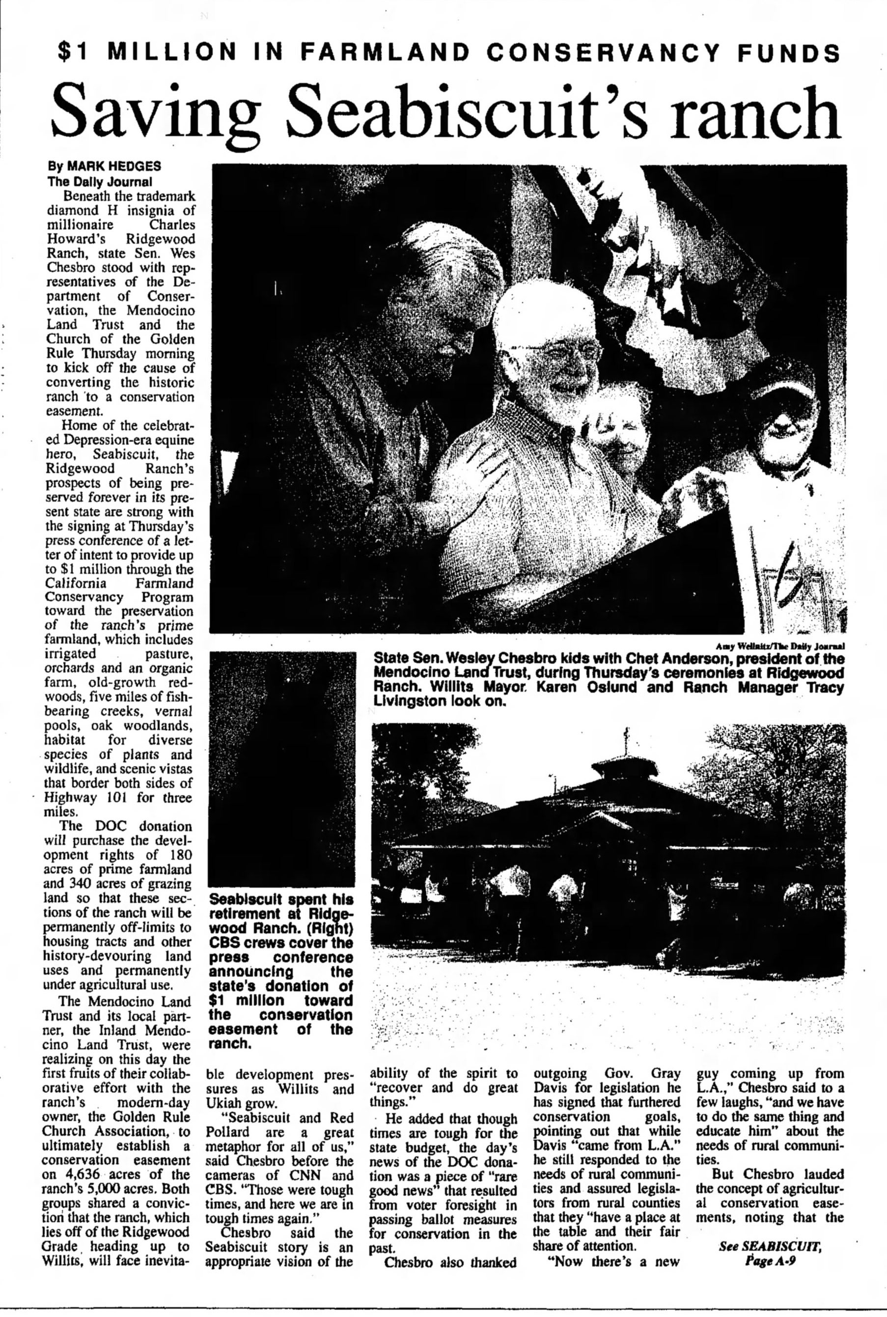 Celebrating Chet Anderson - Mendocino Land Trust